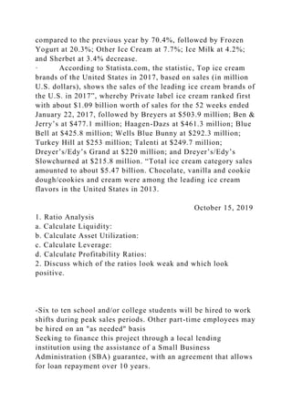 SWOT Analysis Most of the people have a high taste for ice cream.docx