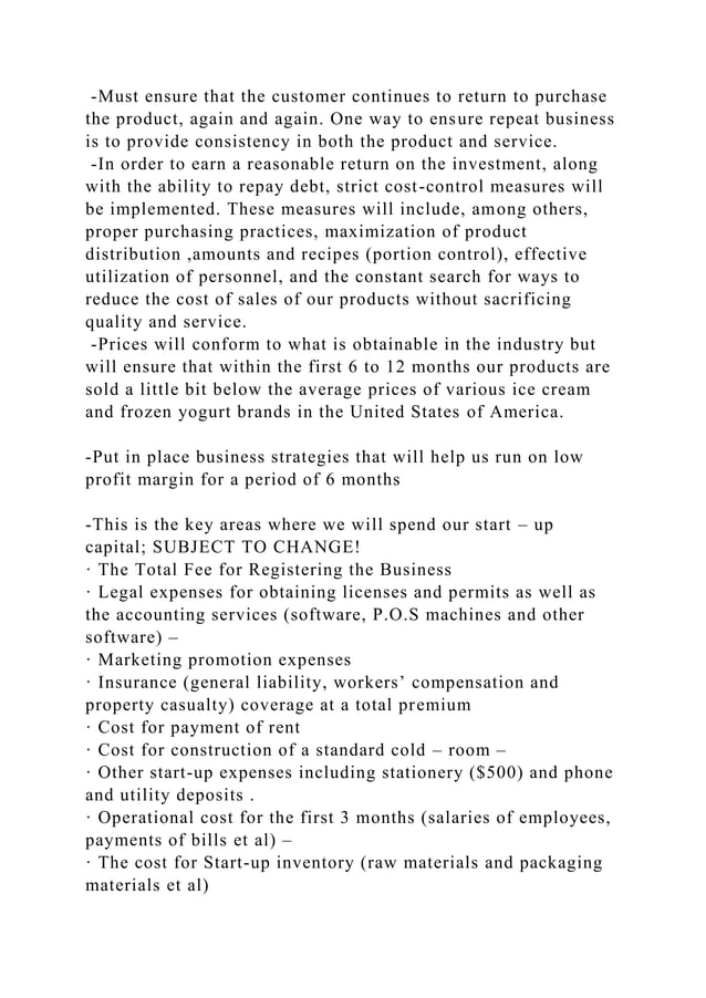 SWOT Analysis Most of the people have a high taste for ice cream.docx