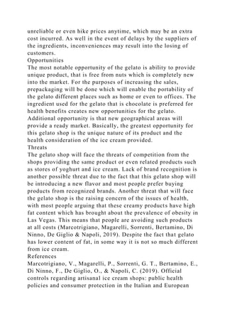 SWOT Analysis Most of the people have a high taste for ice cream.docx