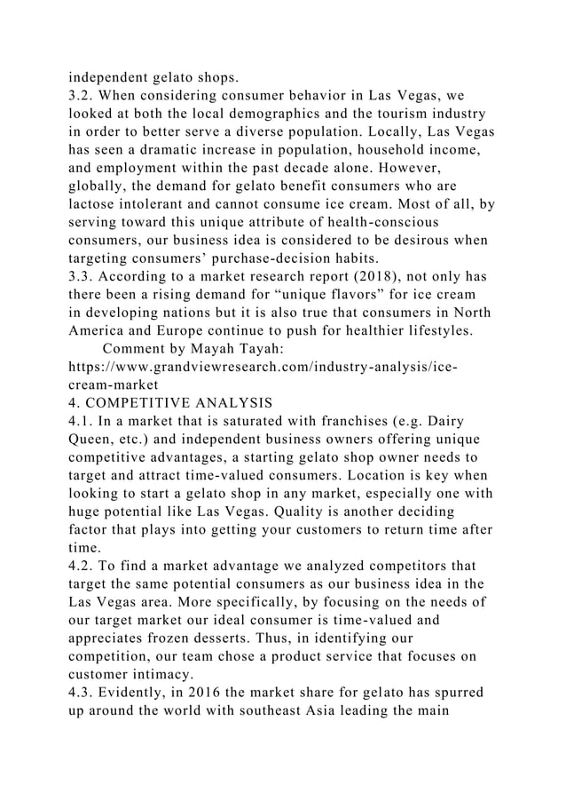 SWOT Analysis Most of the people have a high taste for ice cream.docx