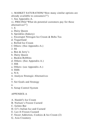 SWOT Analysis Most of the people have a high taste for ice cream.docx