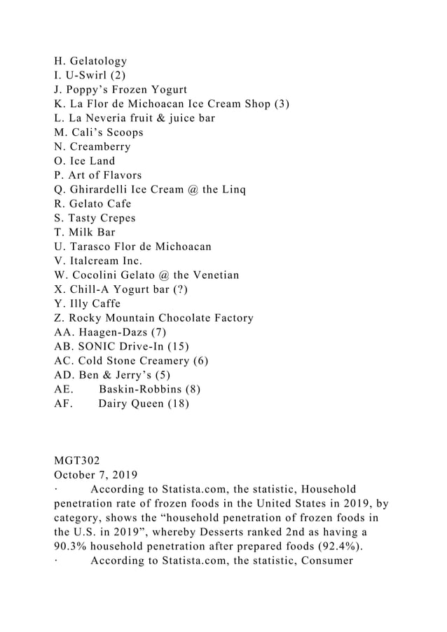 SWOT Analysis Most of the people have a high taste for ice cream.docx