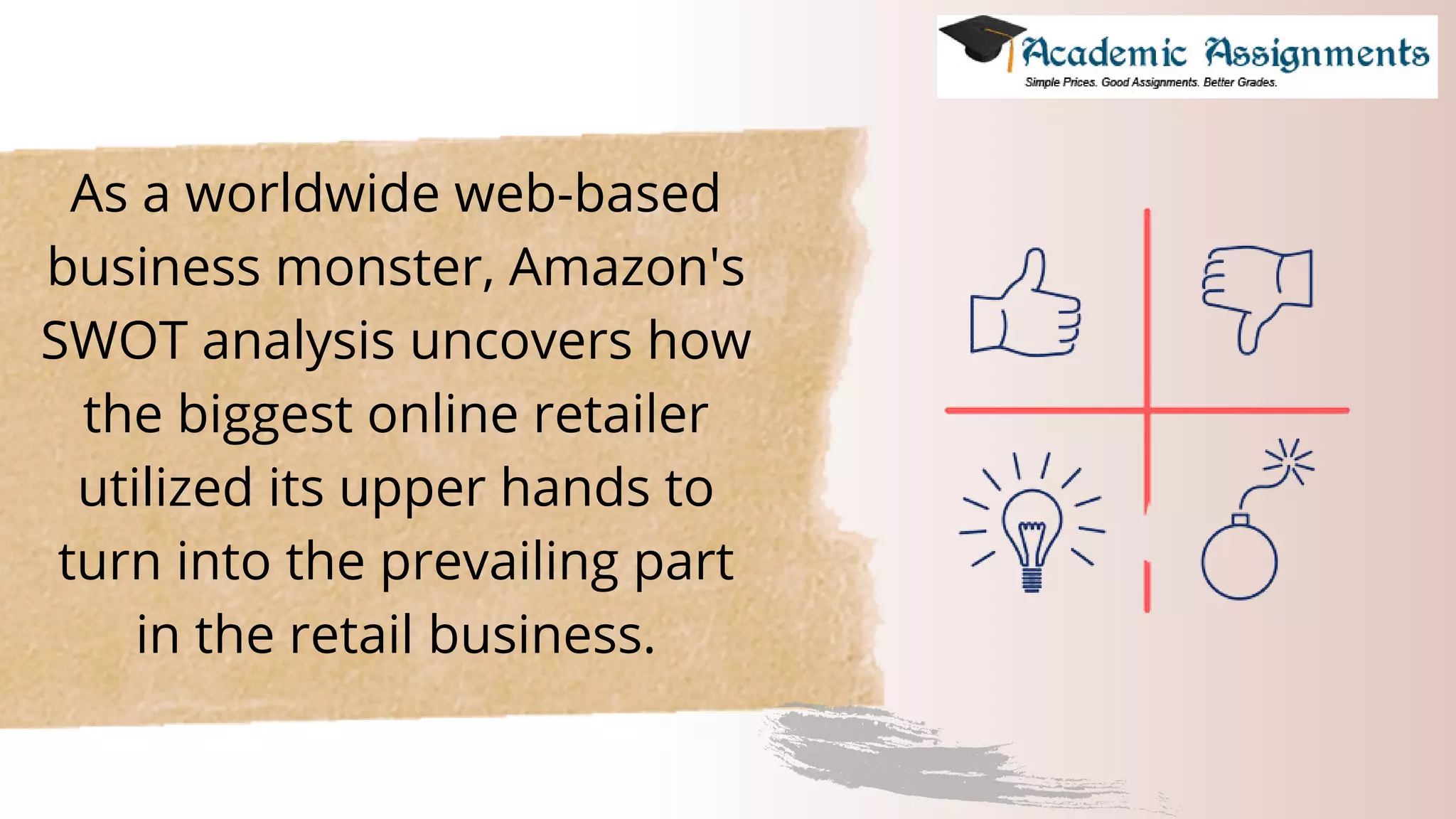 Swot analysis of amazon the strategy for using strength | PPT