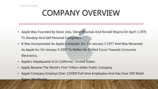 Swot analysis of apple | PPTX