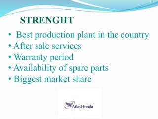 Swot analysis of atlas honda | PPTX