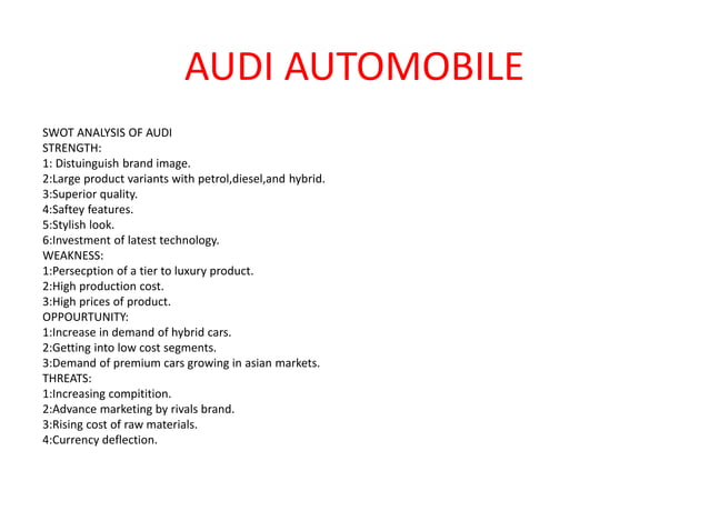 Swot analysis of bmw | PPTX