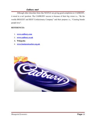 Swot Analysis Of Cadbury By Uma Ganesh | DOC