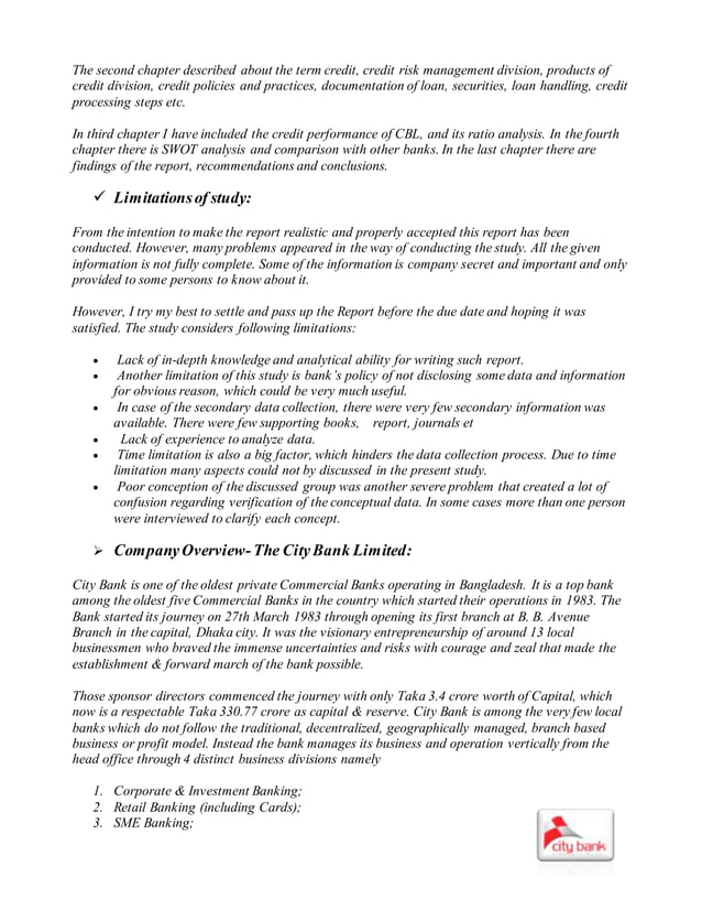 SWOT Analysis of City Bank | PDF