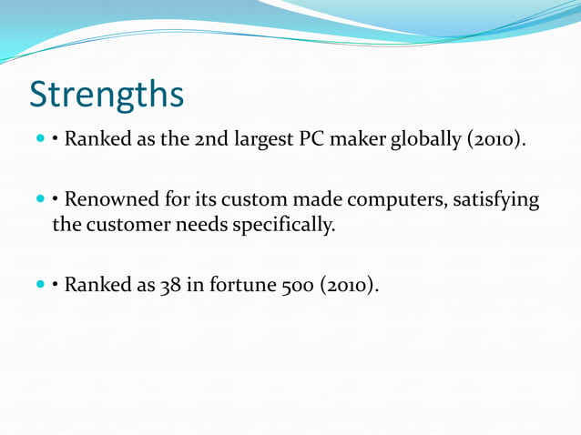 Swot analysis of dell | PPT