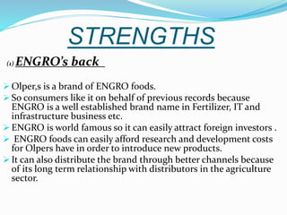 Swot analysis of engro foods, created by Aabaed ul rehman,M.com.UAF