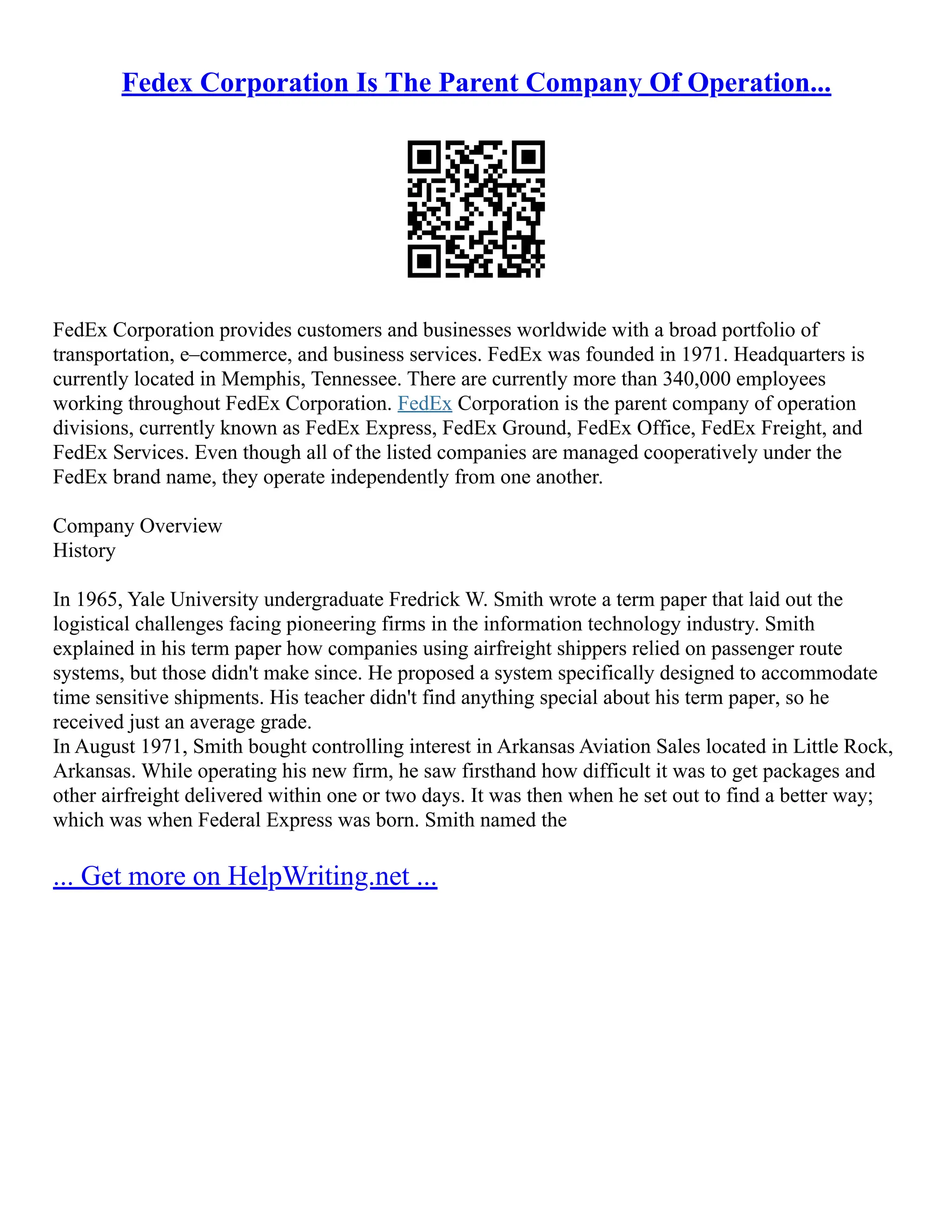 Swot Analysis Of Fedex | PDF