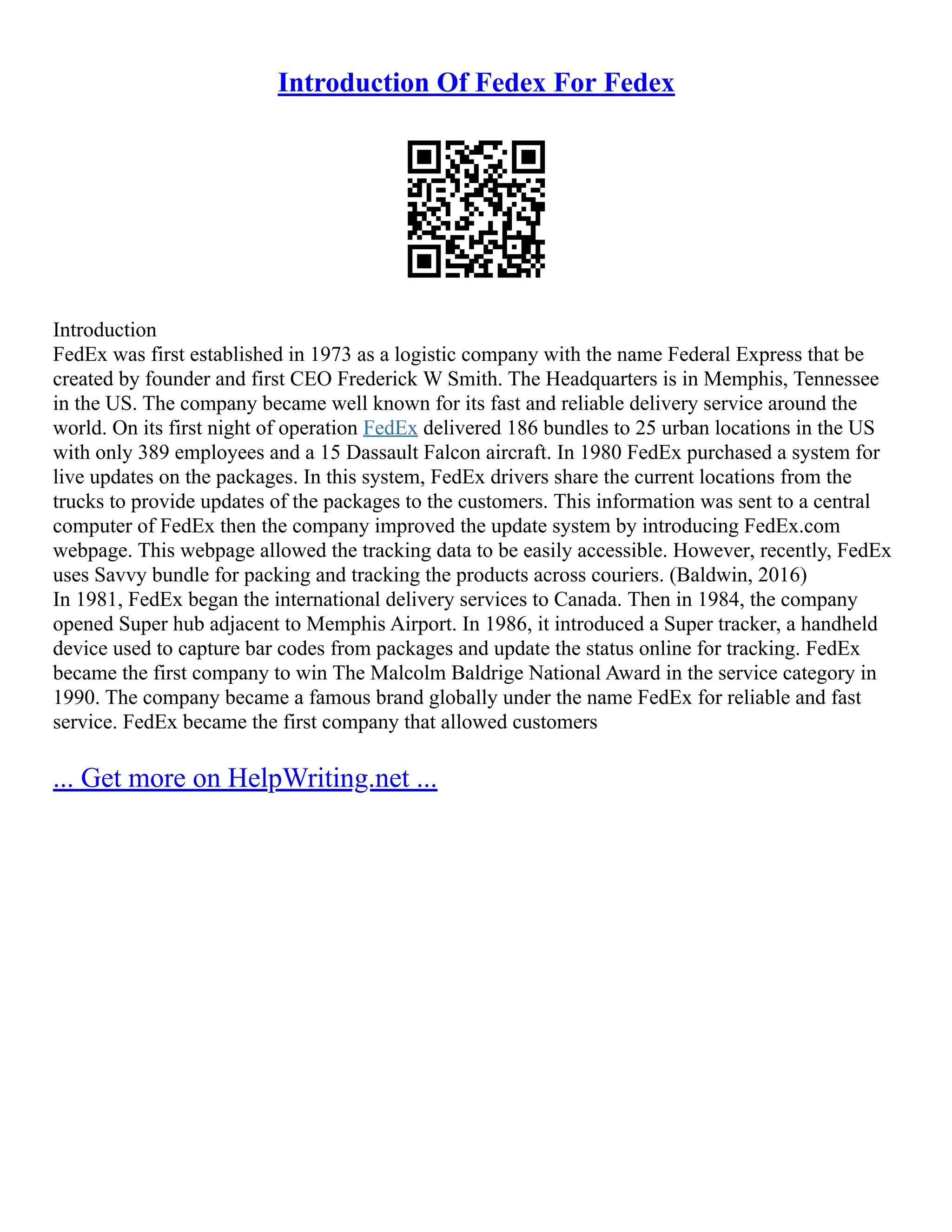 Swot Analysis Of Fedex | PDF | Logistics and Transportation Industry ...