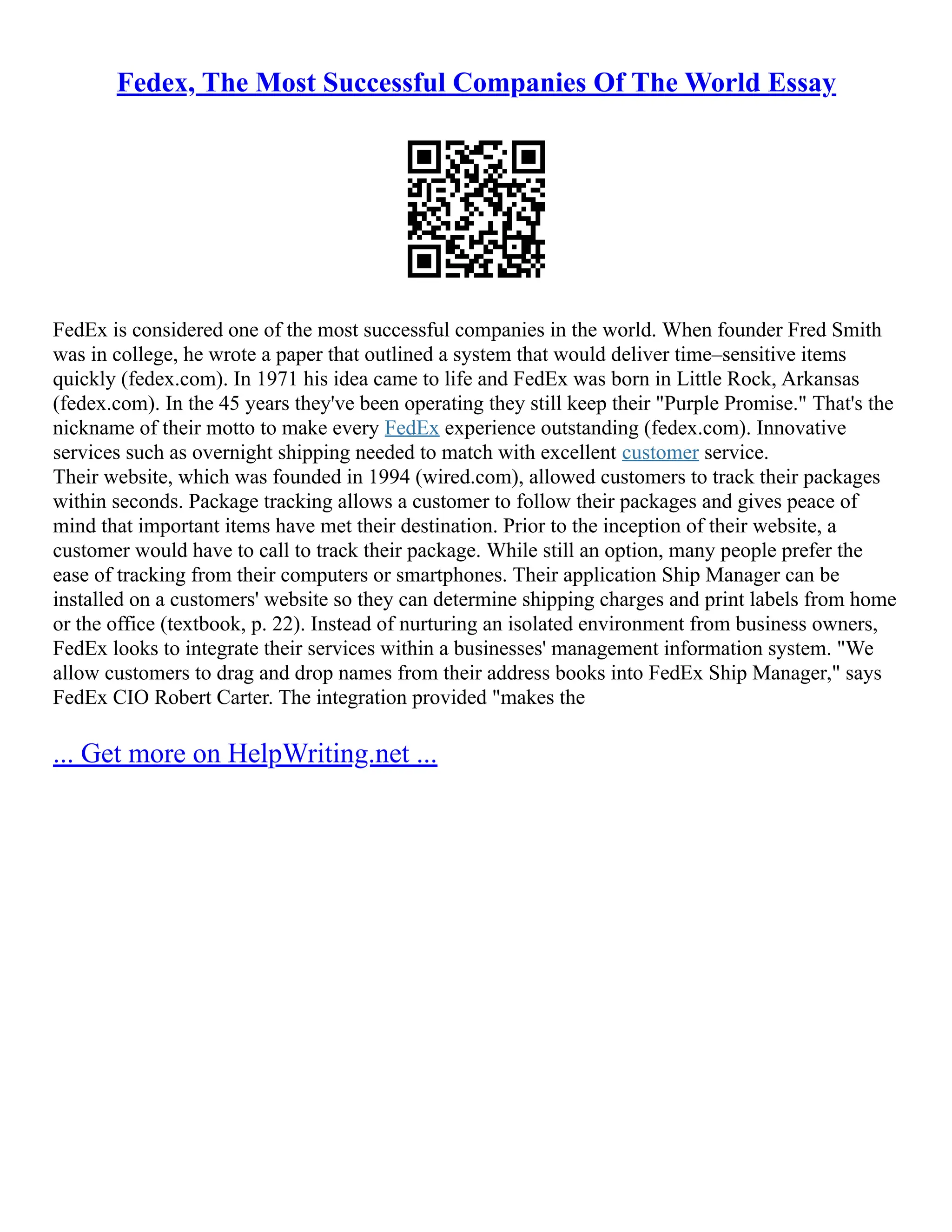 Swot Analysis Of Fedex | PDF