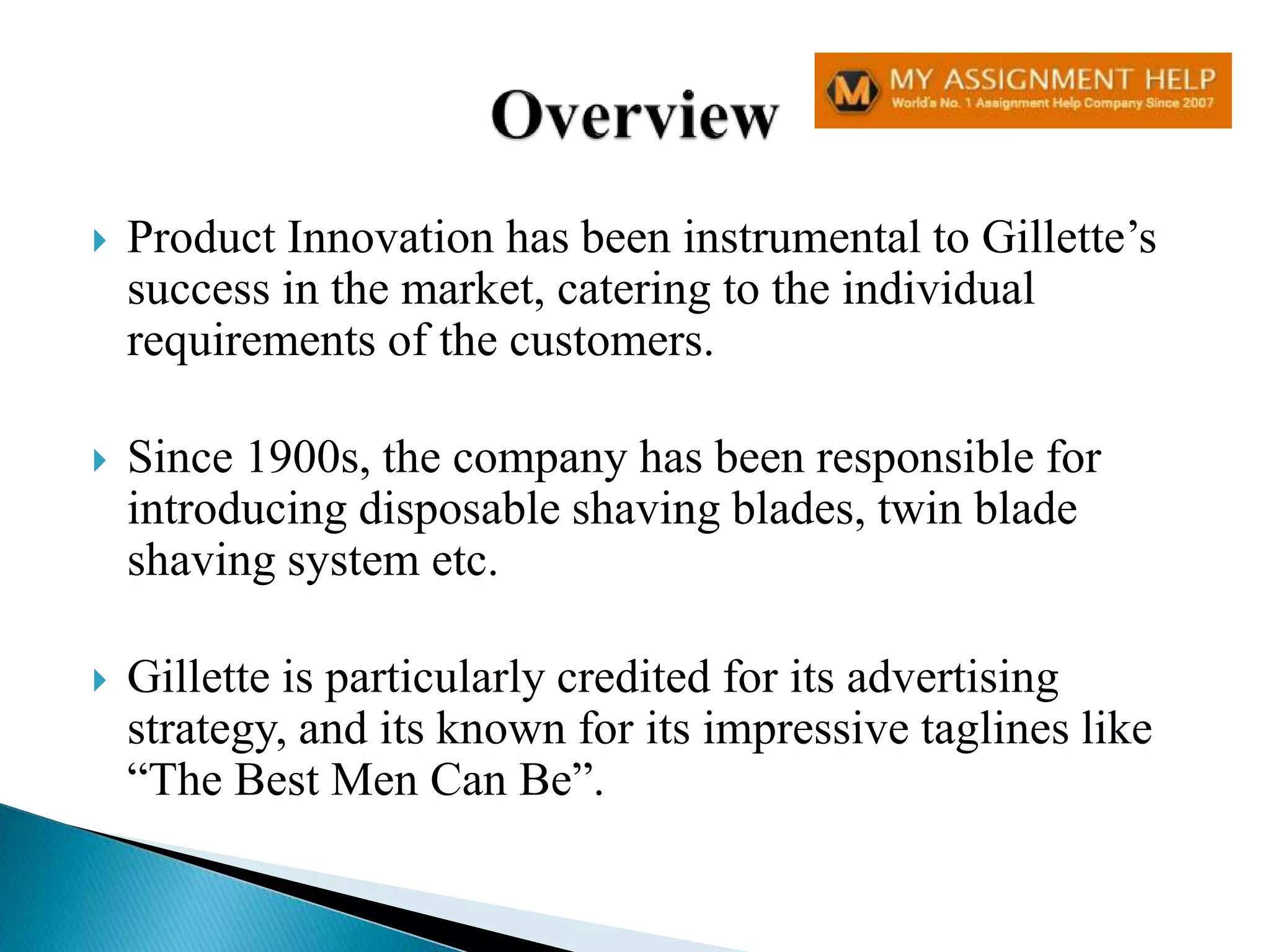 SWOT Analysis of Gillette- PPT | PPTX