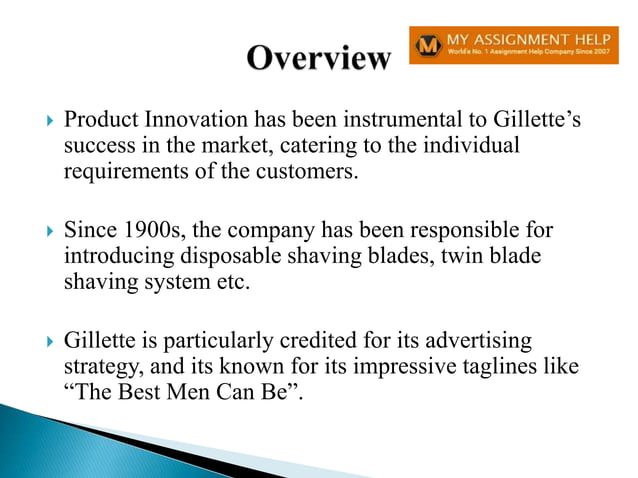 SWOT Analysis of Gillette- PPT | PPTX | Shaving | Personal Care