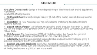 Swot analysis of google | PPTX