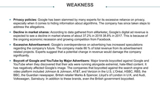 Swot analysis of google | PPTX