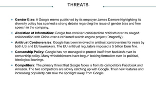 Swot analysis of google | PPTX