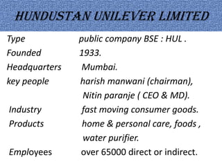 Swot analysis of hul | PPTX