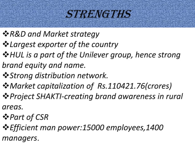 Swot analysis of hul | PPTX