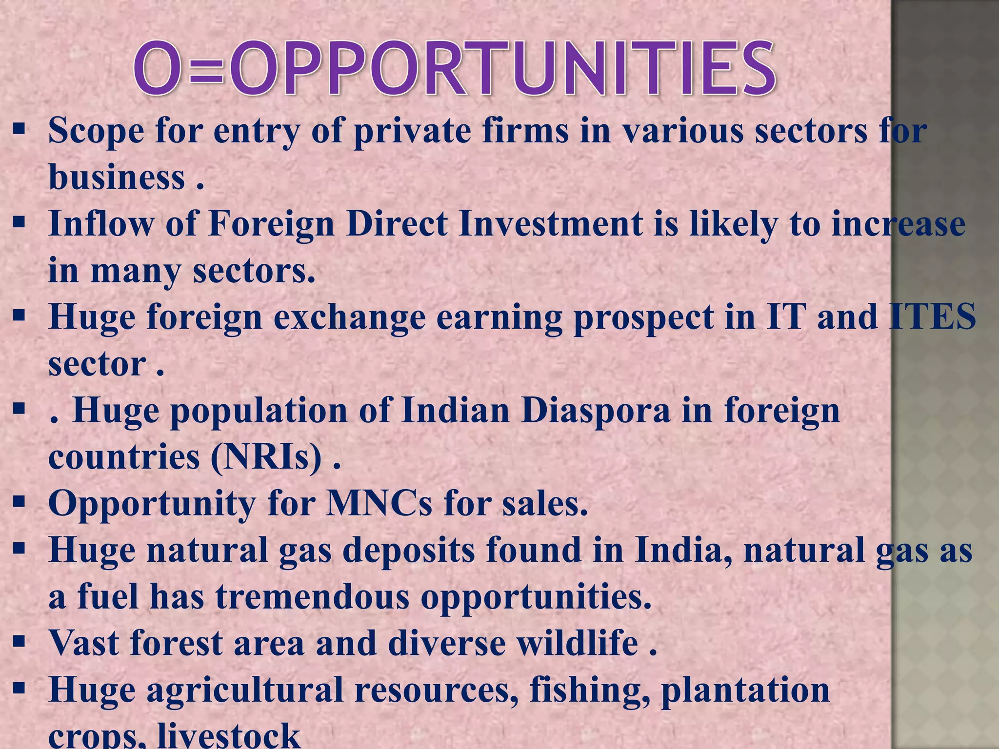 Swot analysis of indian economy | PPT
