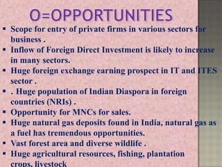 Swot analysis of indian economy | PPT