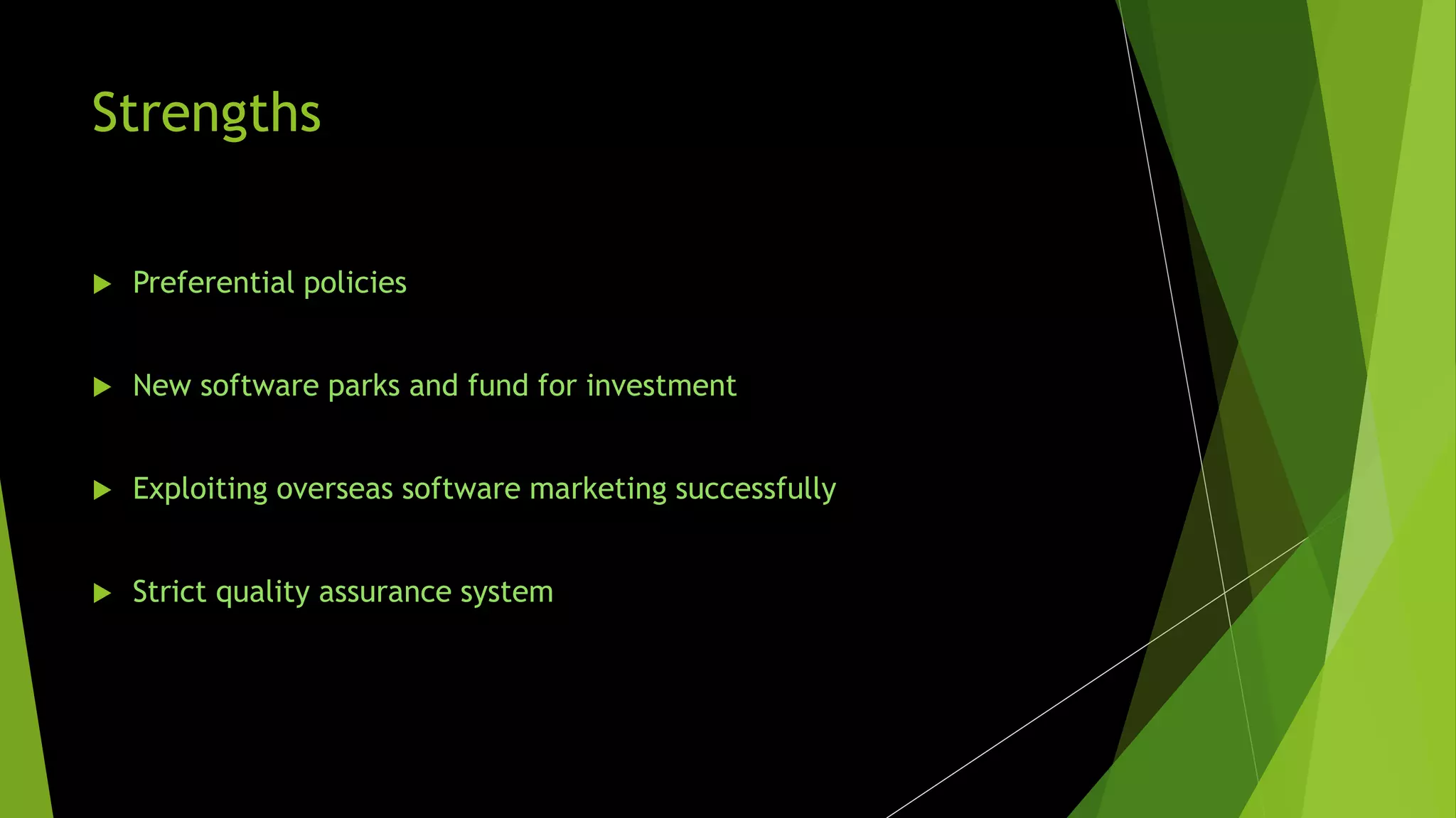 Swot analysis of indian software industry | PPTX