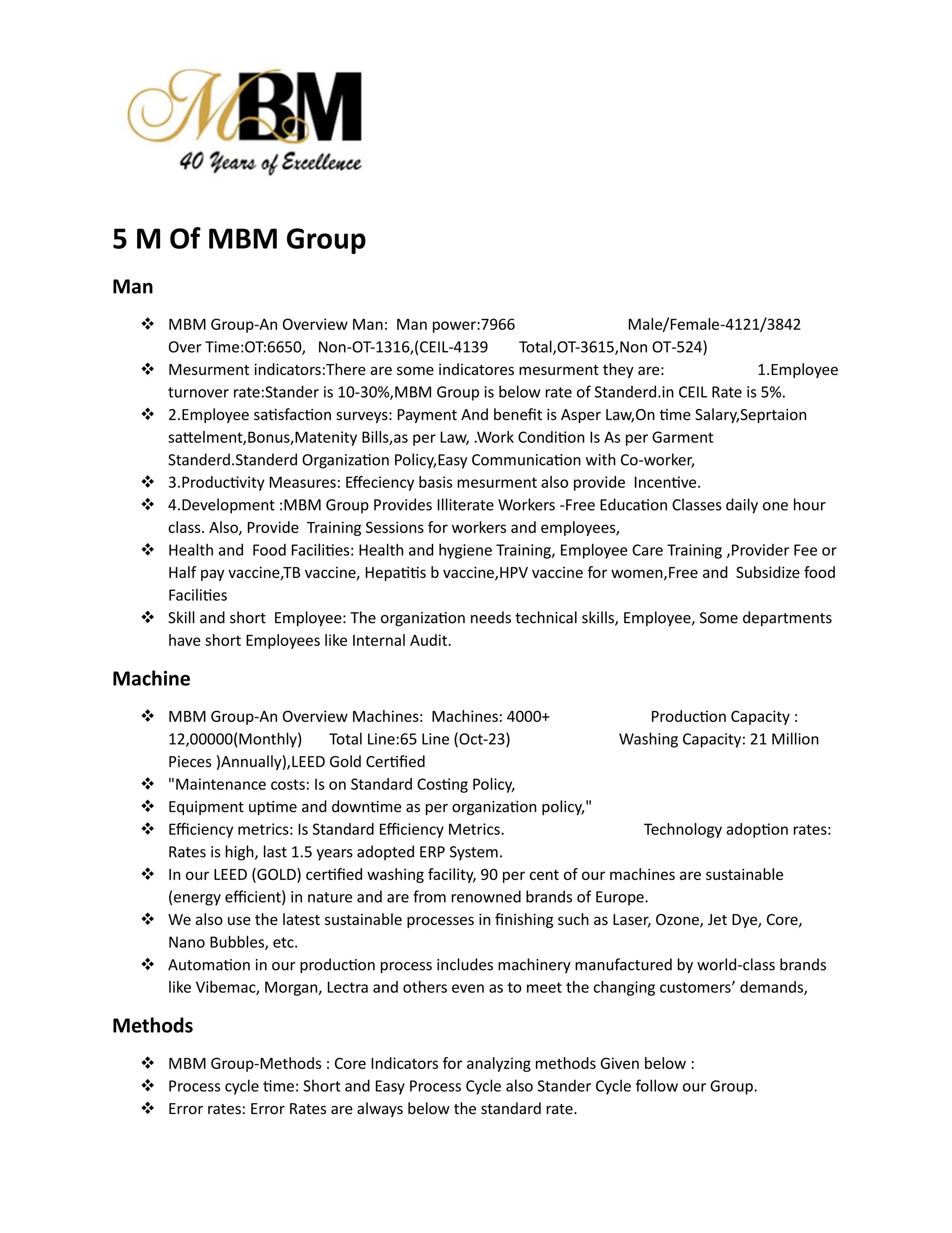 SWOT Analysis of MBM Group | DOCX