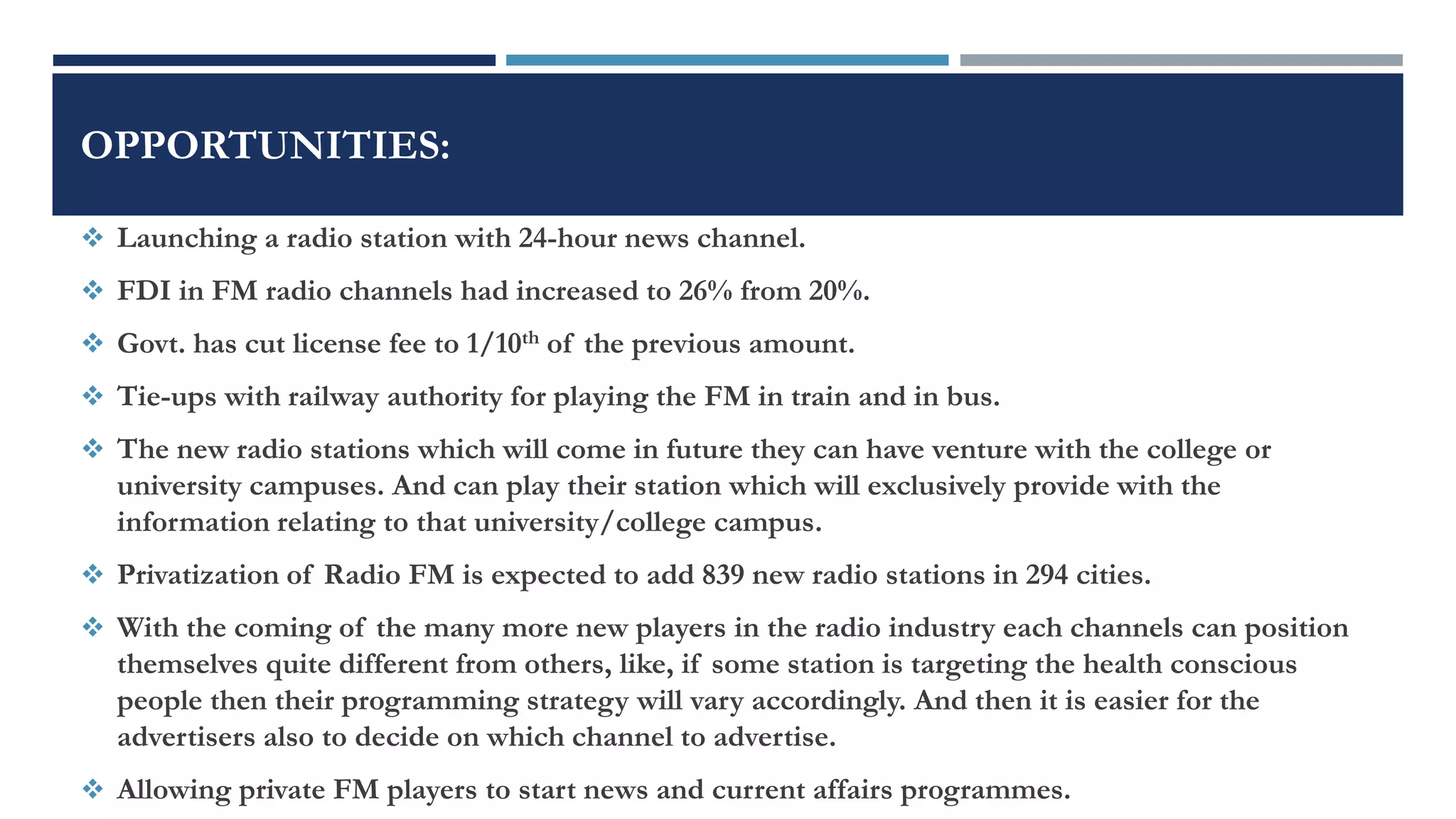 Swot analysis of media & entertainment industry by sruthi | PPTX