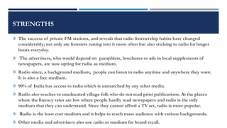 Swot analysis of media & entertainment industry by sruthi | PPTX