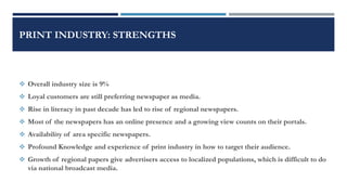 Swot analysis of media & entertainment industry by sruthi | PPTX