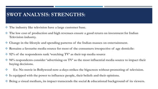 Swot analysis of media & entertainment industry by sruthi | PPTX