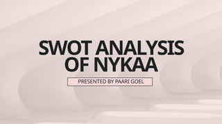 Nykaa Business Analysis | SWOT & Strategic Insights | PPTX