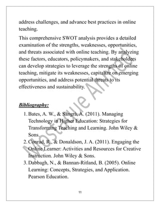 SWOT analysis of Online Teaching....docx