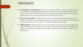 Swot analysis of oyo rooms | PPTX