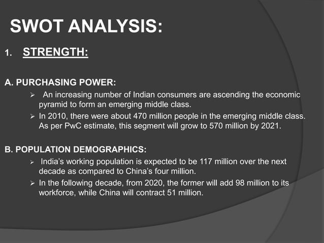 Swot analysis of retail industry | PPTX | Retail Industry | Industries