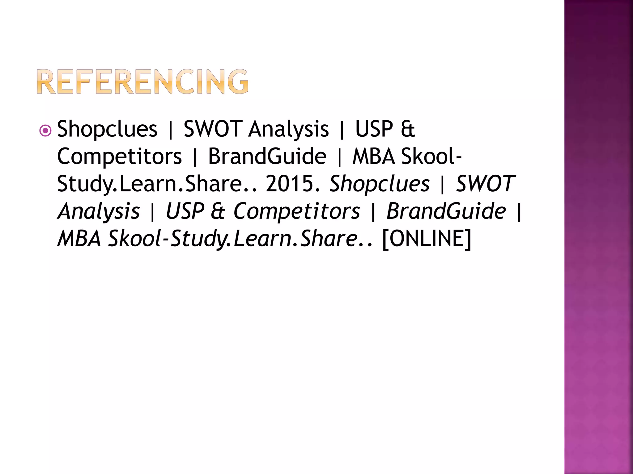 Swot analysis of shopclues | PPTX