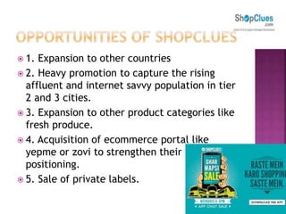 Swot analysis of shopclues | PPTX