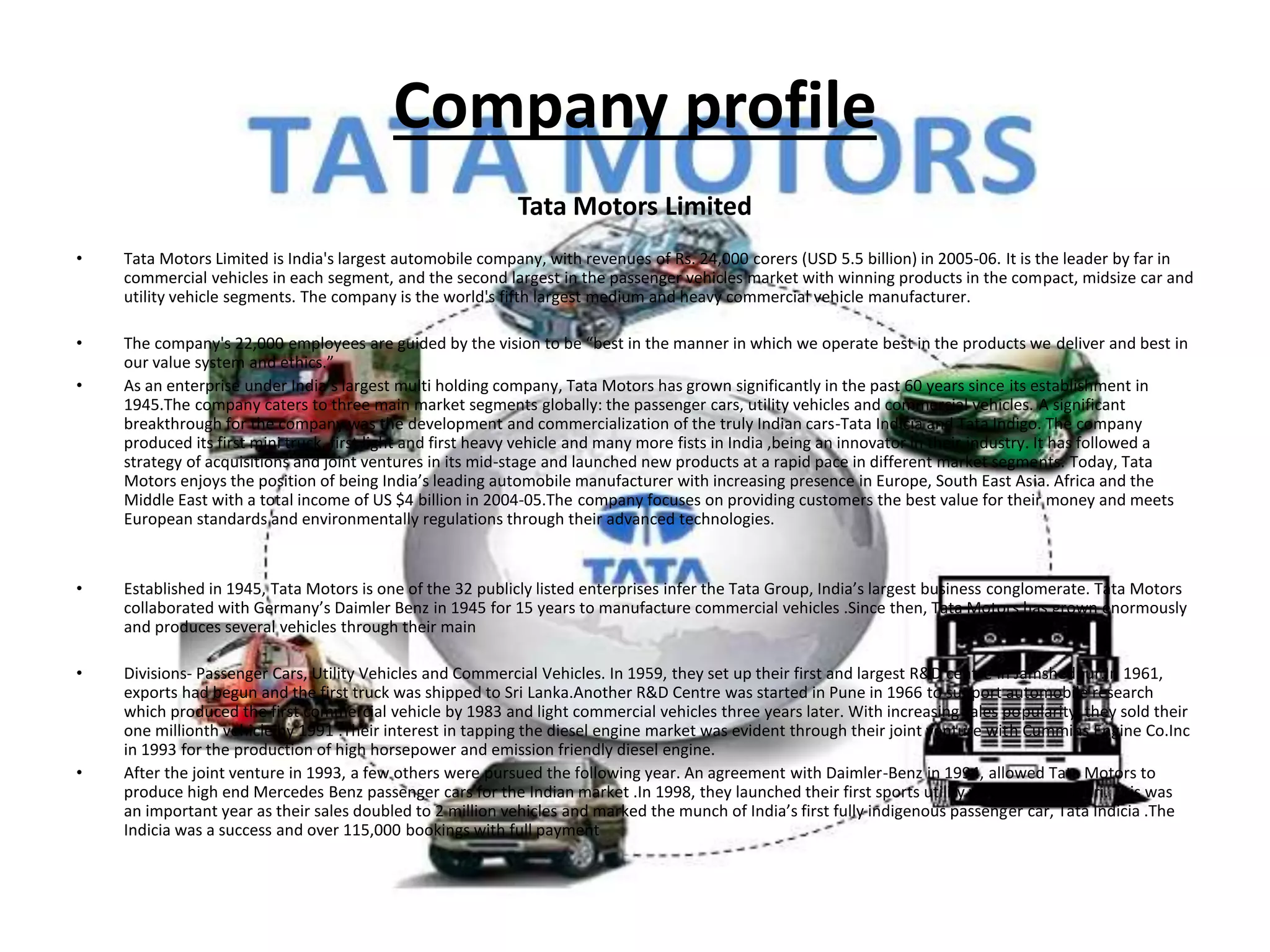 Swot analysis of tata motors | PPTX