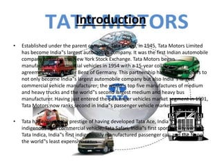 Swot analysis of tata motors | PPTX