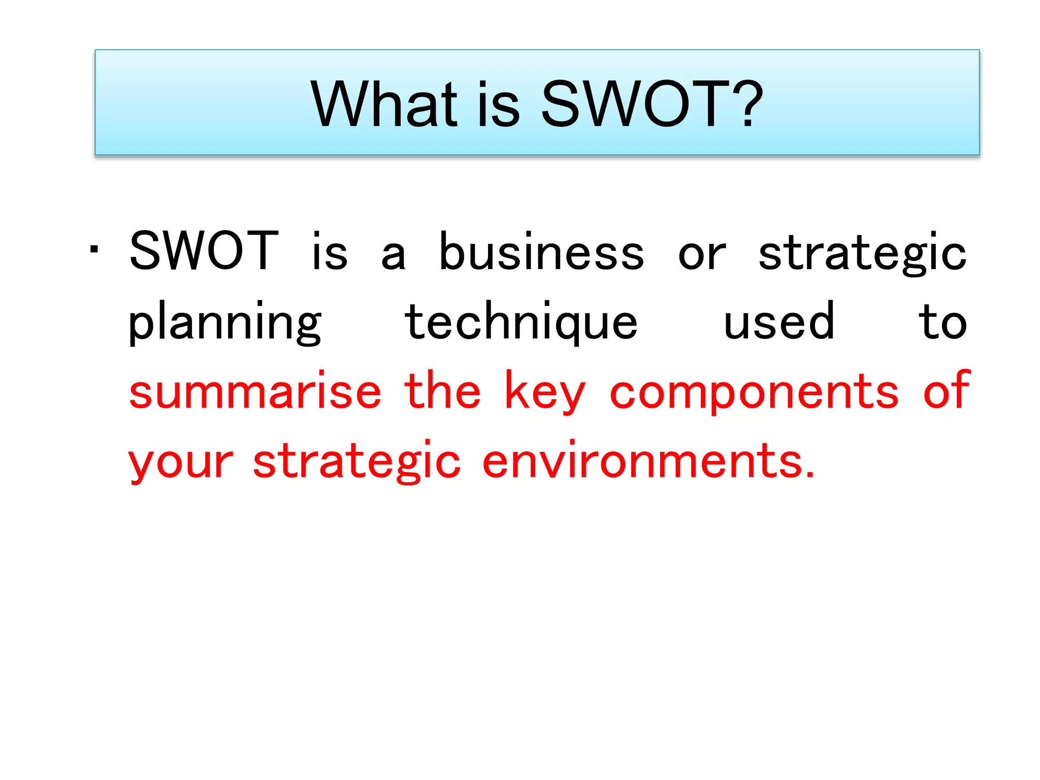 Swot analysis of telecom industry | PPTX