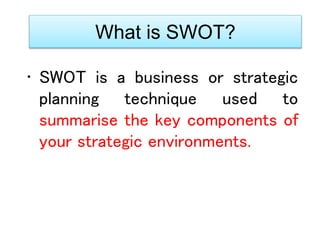 Swot analysis of telecom industry | PPTX