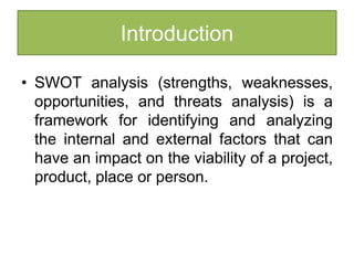 Swot analysis of telecom industry | PPTX