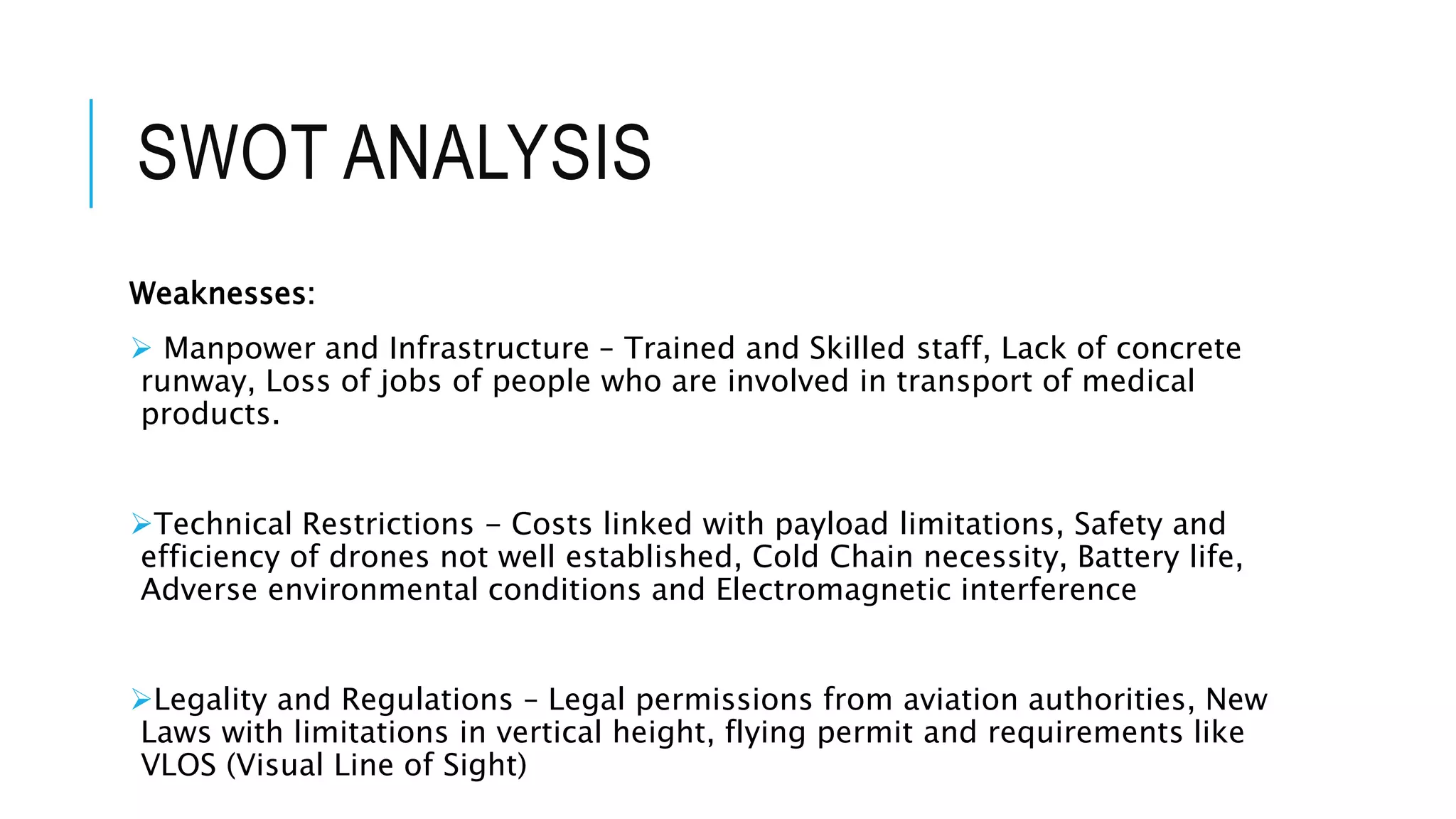 SWOT Analysis on Usage of Drones in Public Health by Jitesh Shashtri | PPTX