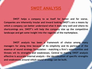Swot analysis pepsi | PPT