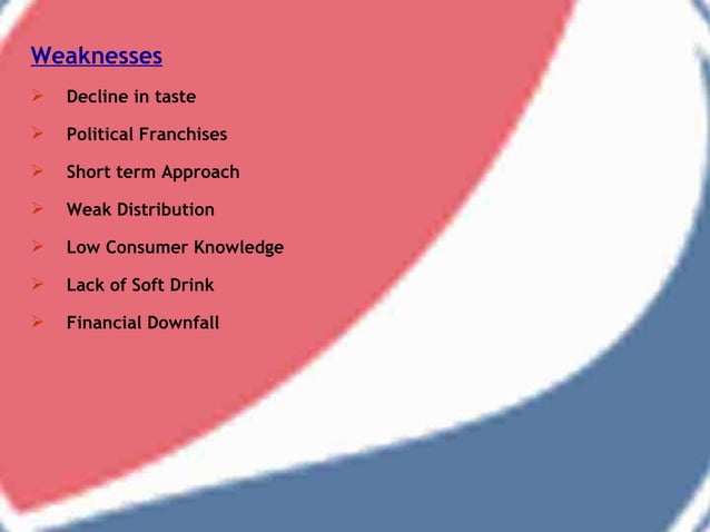 Swot analysis pepsi | PPT | Business | Business and Finance