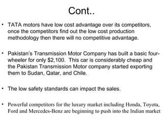 Swot analysis report_on_tata motors | PPT