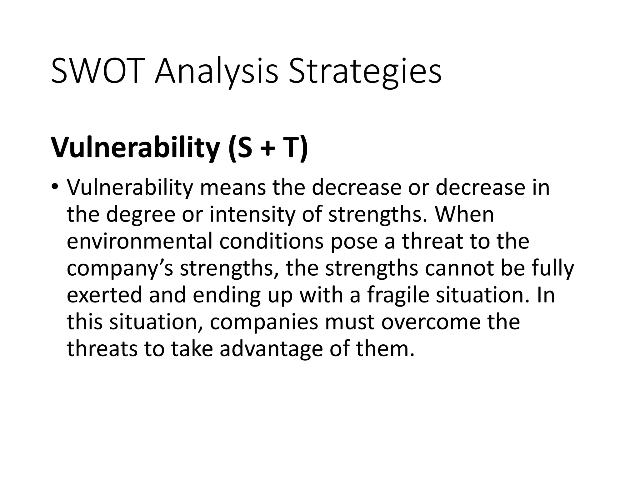 SWOT Analysis Strategies pptx