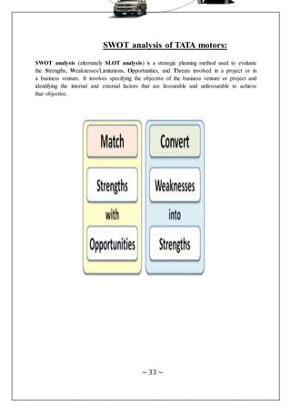 Swot analysis of tatamotors | DOCX