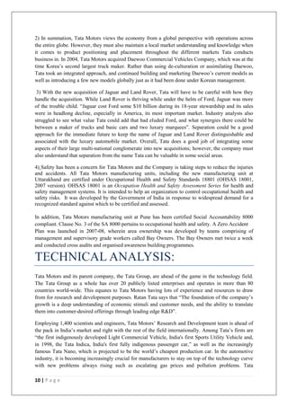 SWOT analysis of TATA motors | PDF